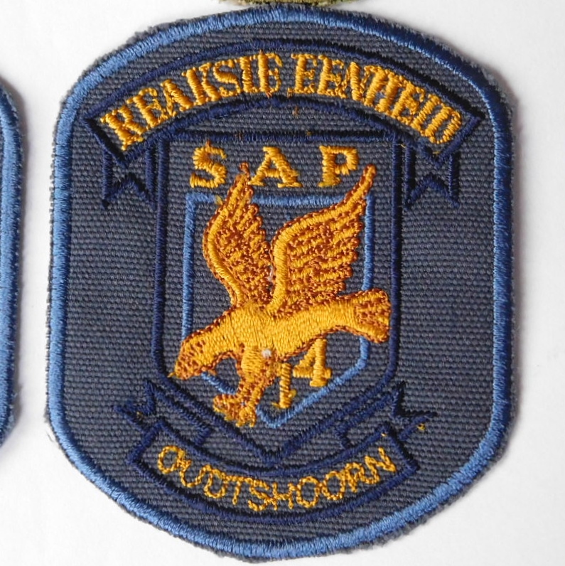 SAP South Africa Police 14 Reaction Unit OUDTSHOORN Arm Cloth Badge ...